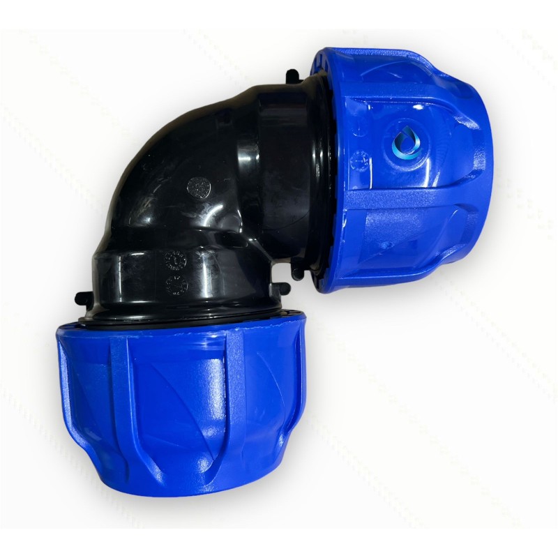 CODO COMPRESION HDPE 110MM - HSC Sistemas Hidricos SpA