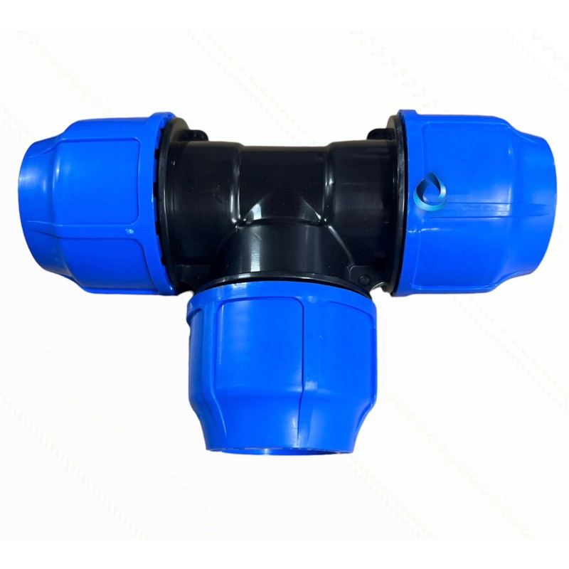 TEE COMPRESION HDPE 75MM - HSC Sistemas Hidricos SpA