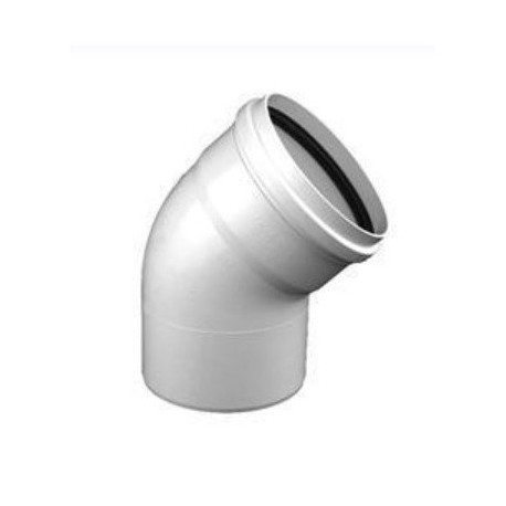 CODO C/GOMA 110X45 SANITARIO BLANCO - HSC Sistemas Hidricos SpA