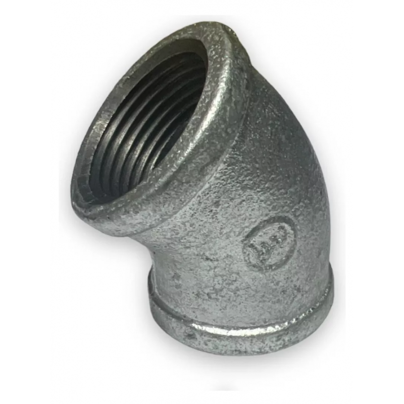 Codo Galvanizado 1 1/4 Pulgada 45 Grados - HSC Sistemas Hidricos SpA