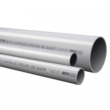 Tuberia Pvc U Alcantarillado Gris 75mm - HSC Sistemas Hidricos SpA