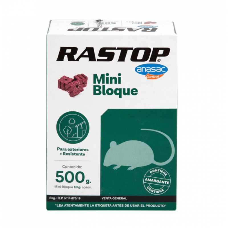 Cebo Mini Bloque Rastop Para Ratones 500gr - Anasac - HSC Sistemas ...