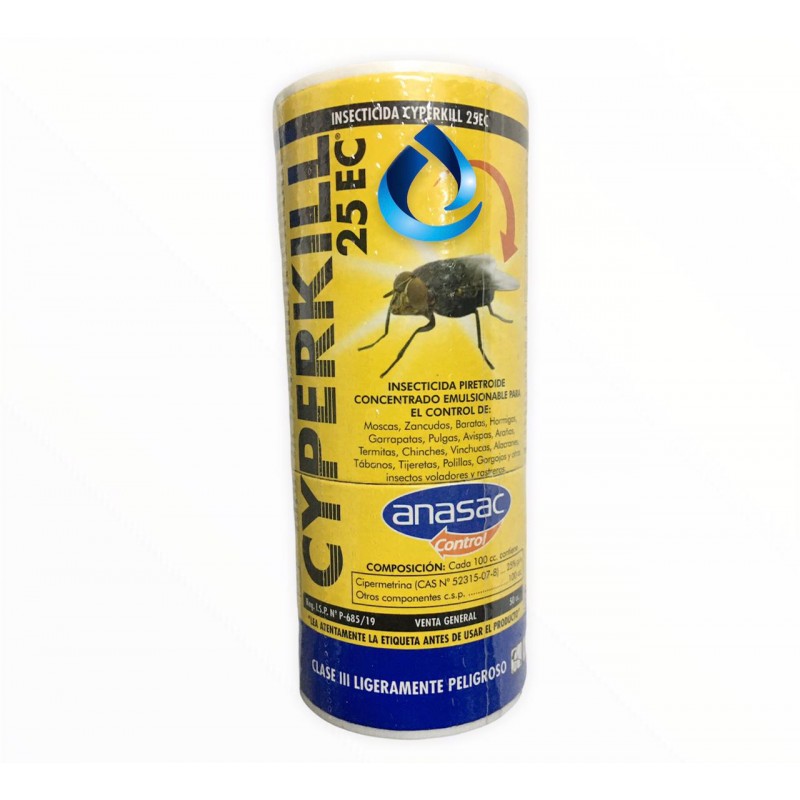 INSECTICIDA CYPERKILL 25EC- 50CC - HSC Sistemas Hidricos SpA